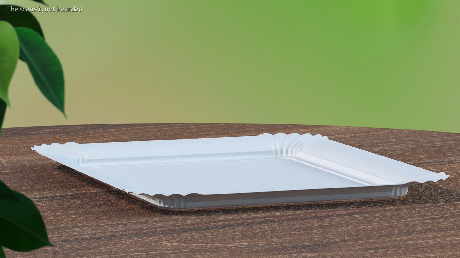 3D White Rectangle Paper Plate - TurboSquid 2078074