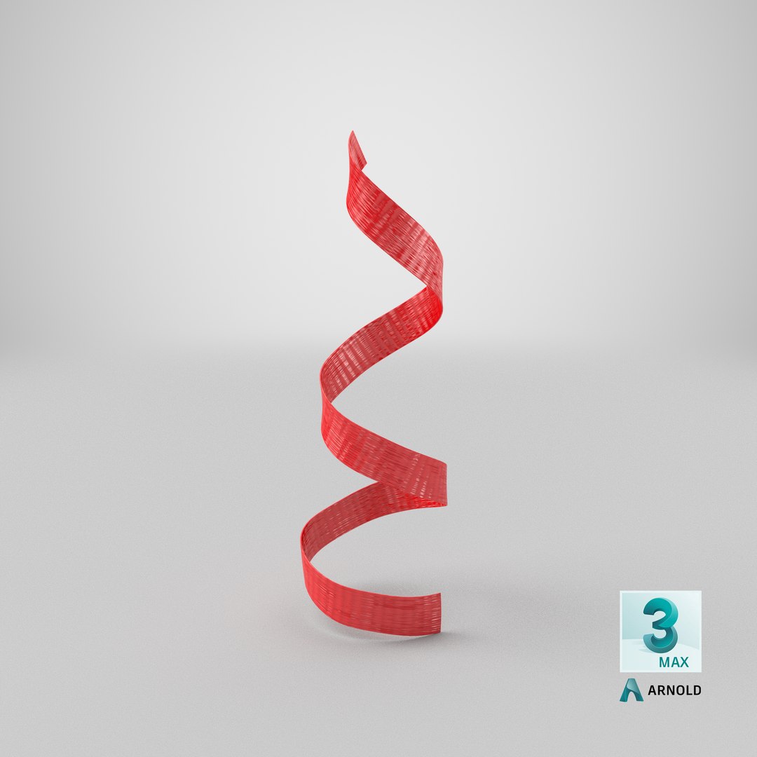 3D Curly Ribbon 03 - TurboSquid 1648892