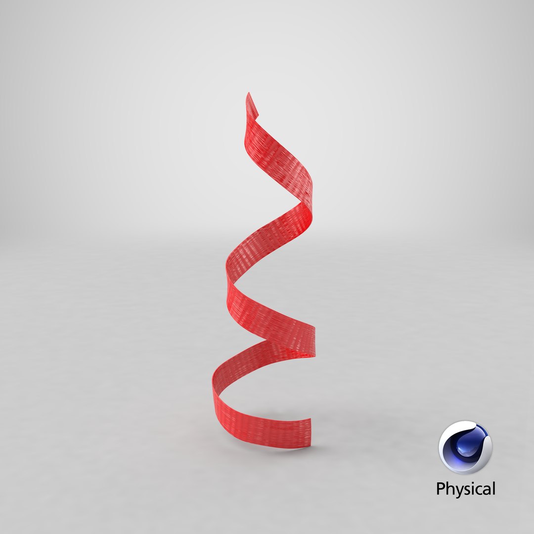 3D Curly Ribbon 03 - TurboSquid 1648892