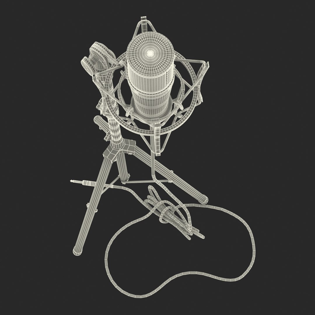 3d studio microphone stand 2