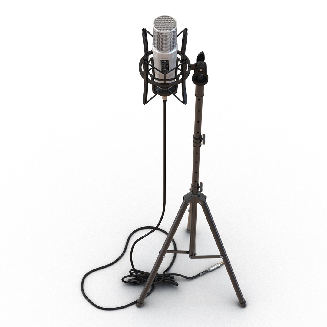 3d Studio Microphone Stand 2