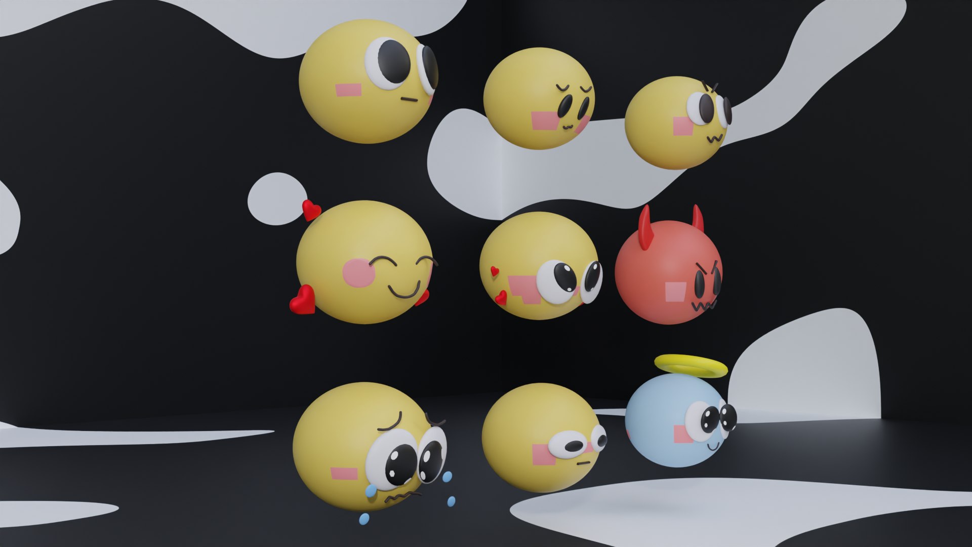 Emoji Pack model - TurboSquid 2171014