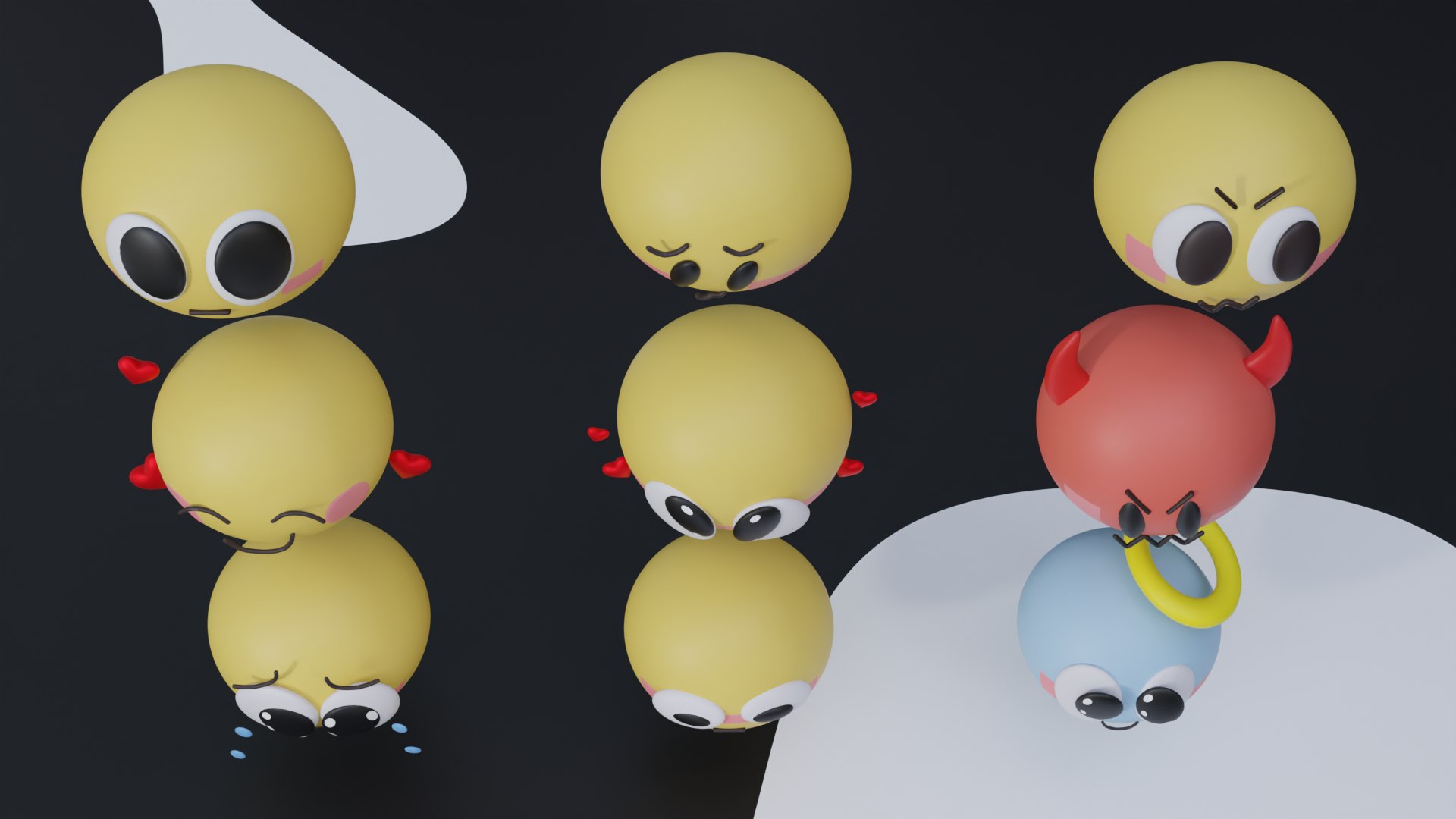 Emoji Pack model - TurboSquid 2171014