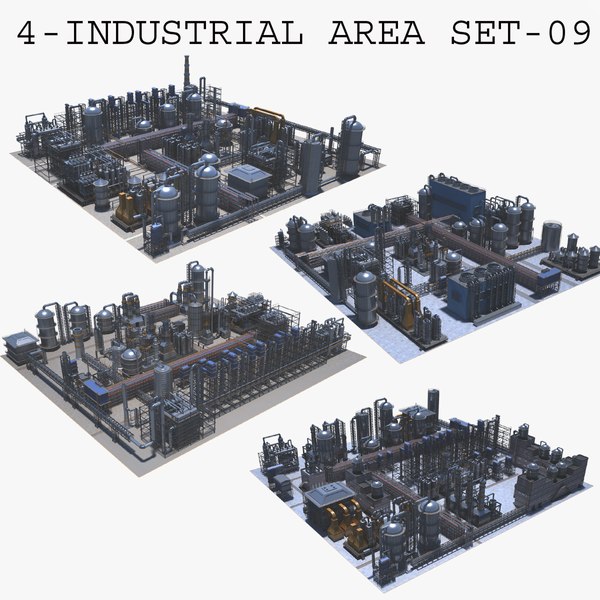 3D model 4-Industrial area set -09 - TurboSquid 2037030