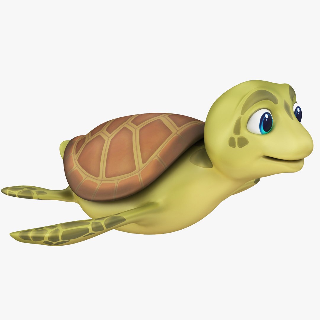 3D Cartoon Sea Turtle - TurboSquid 2069884