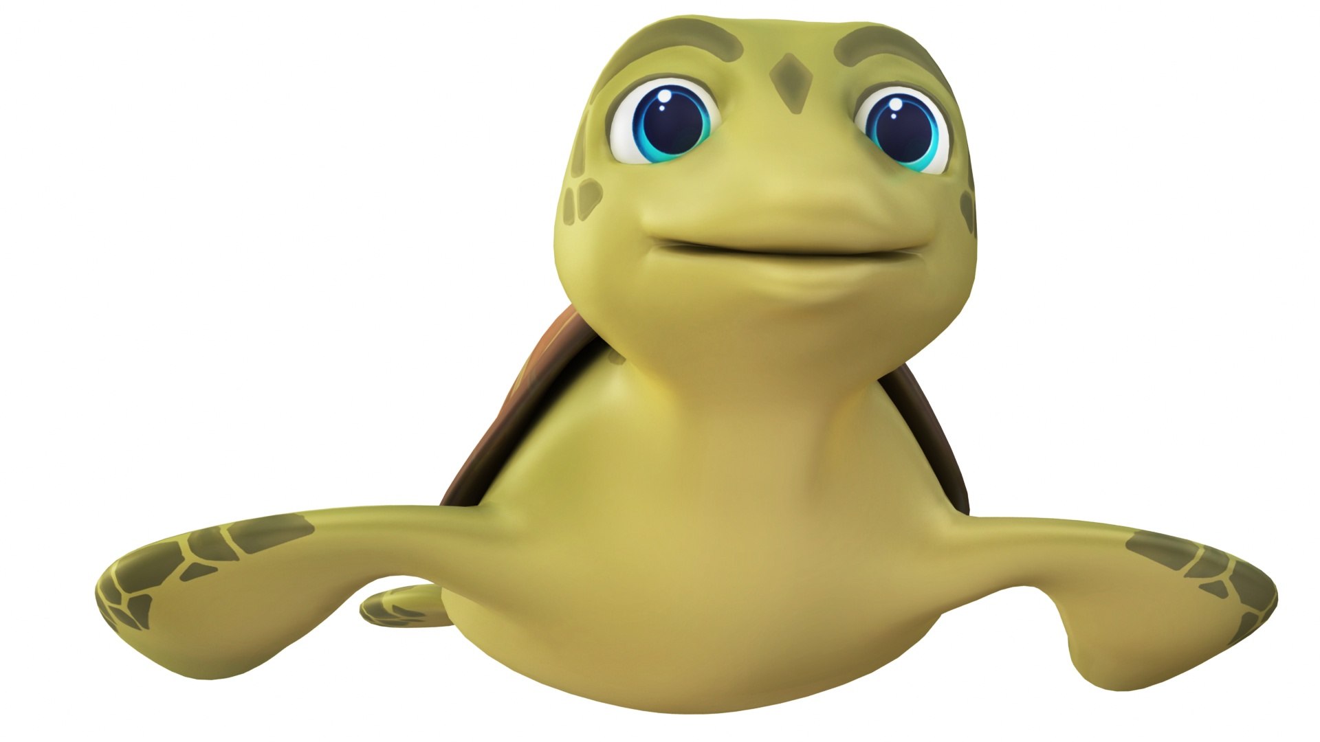 3D Cartoon Sea Turtle - TurboSquid 2069884