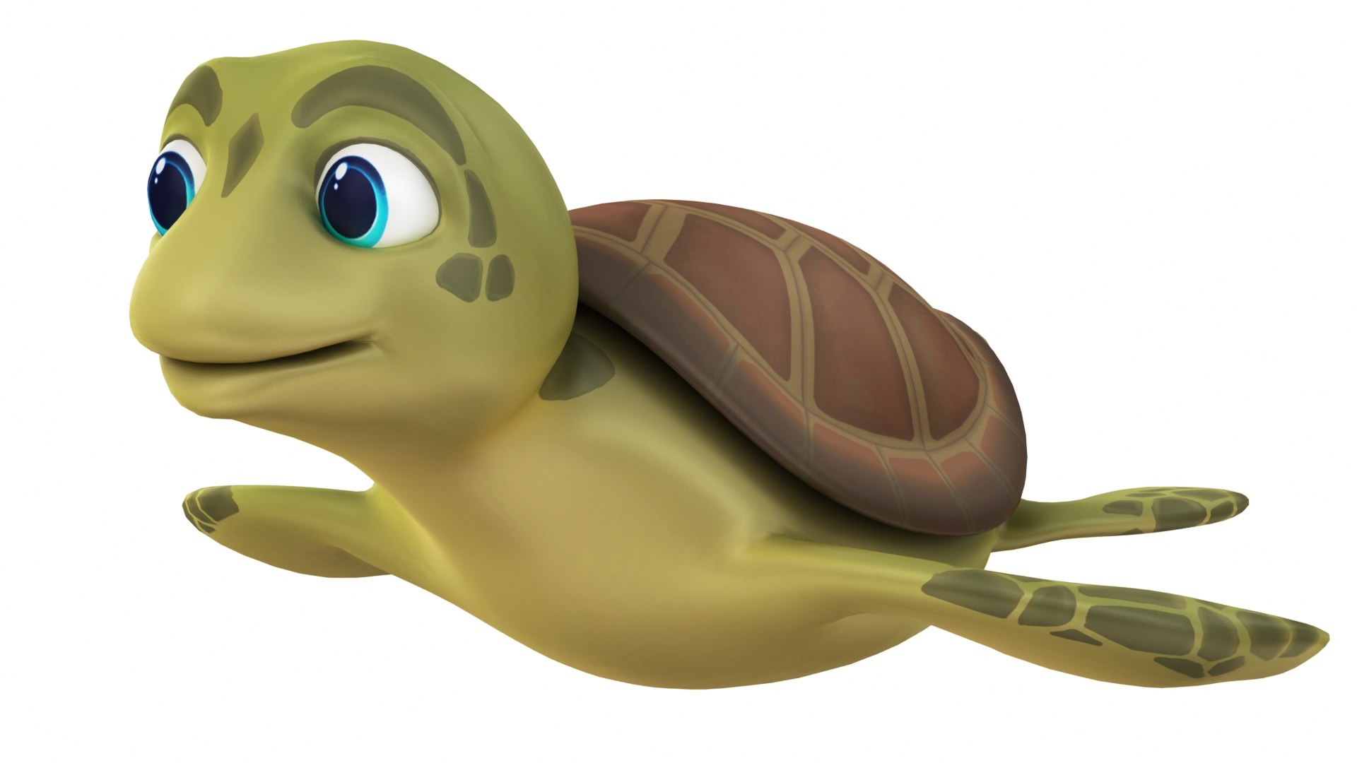 3D Cartoon Sea Turtle - TurboSquid 2069884