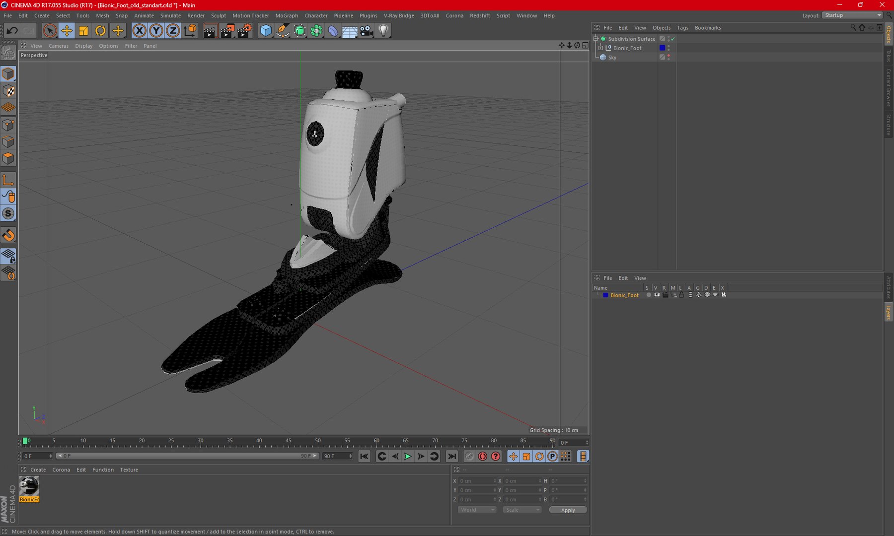 3D Model Bionic Foot - TurboSquid 2227986