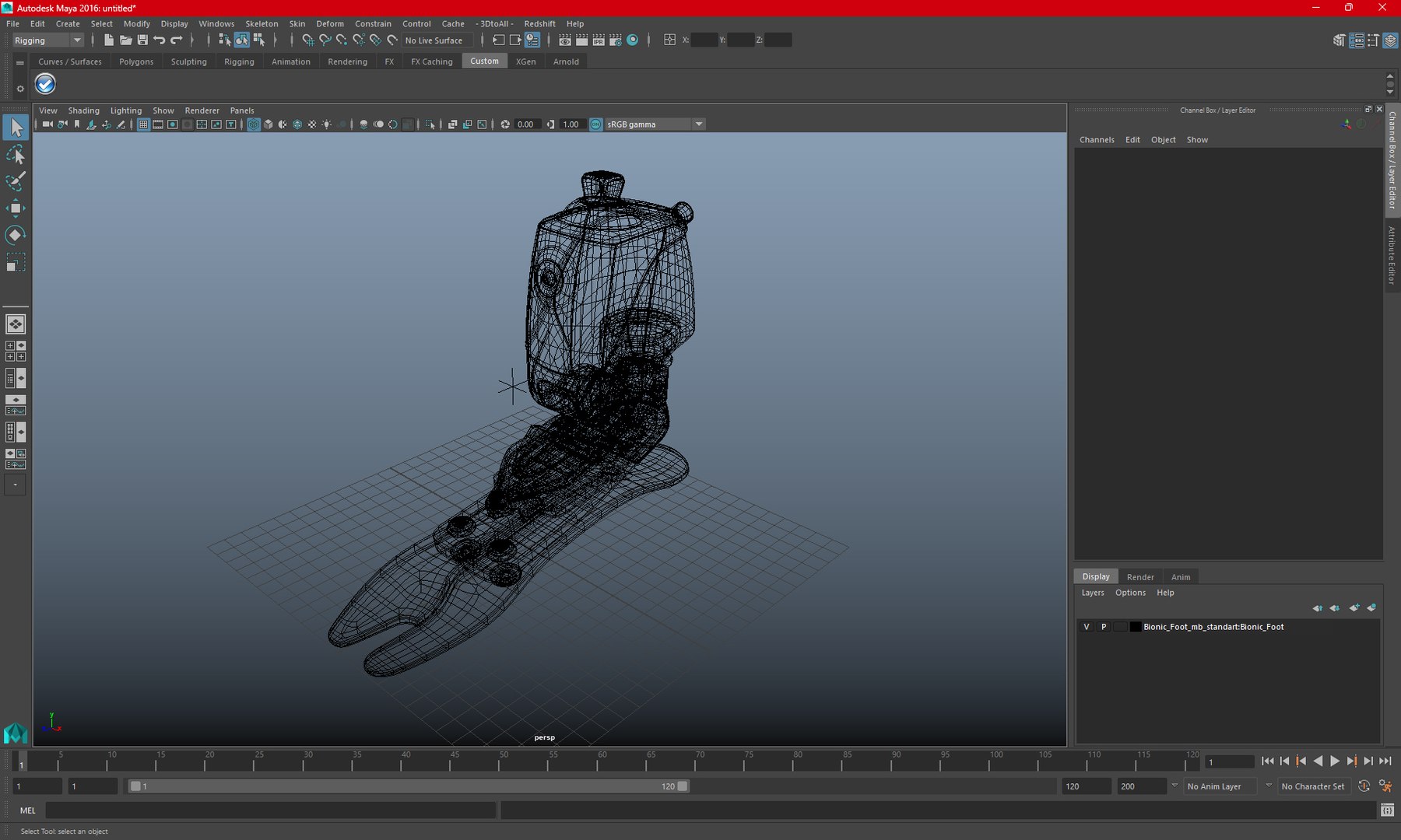 3D Model Bionic Foot - TurboSquid 2227986