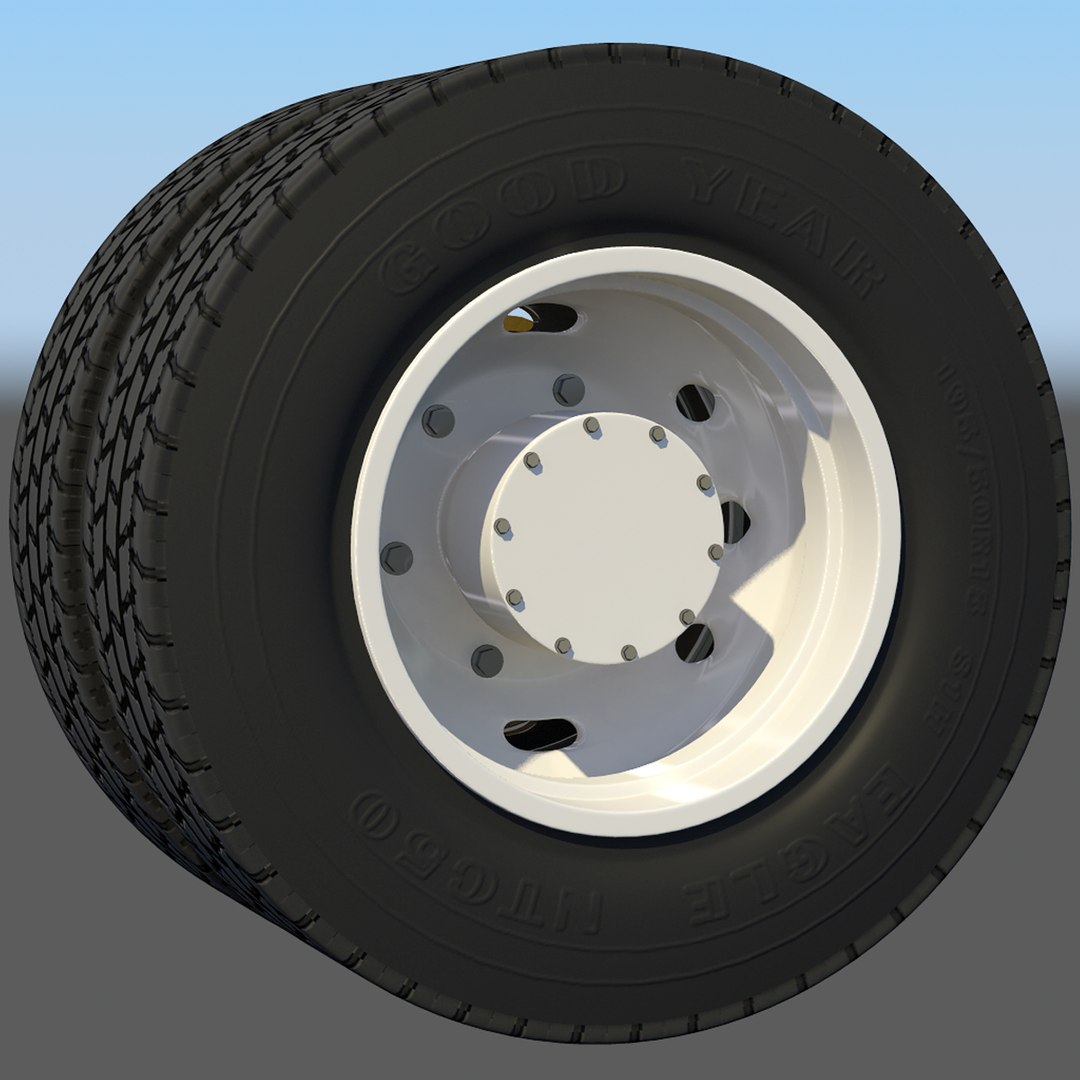 c4d trailer rear wheel axle