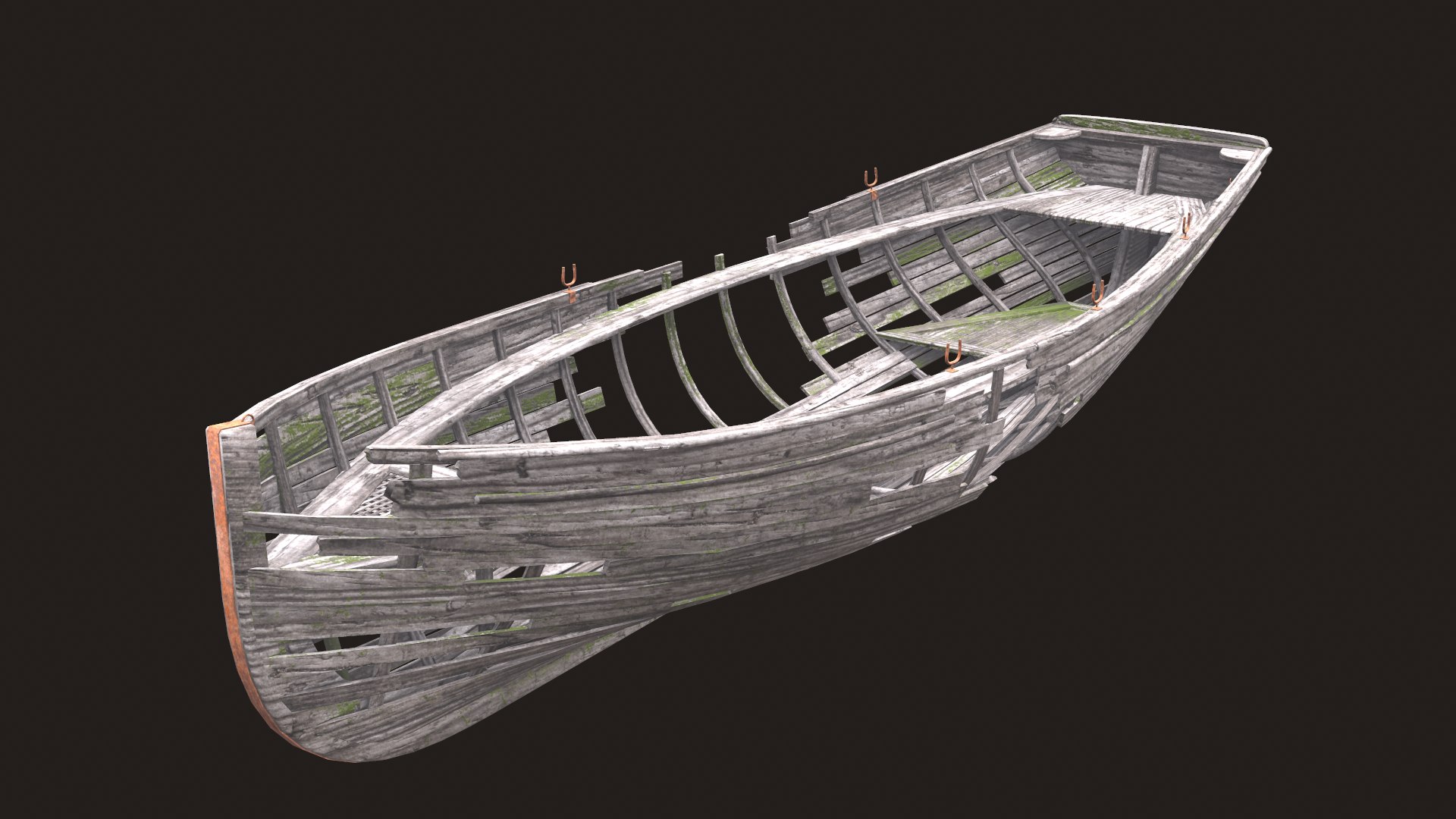 Ruined Boat 3D Model - TurboSquid 1569898