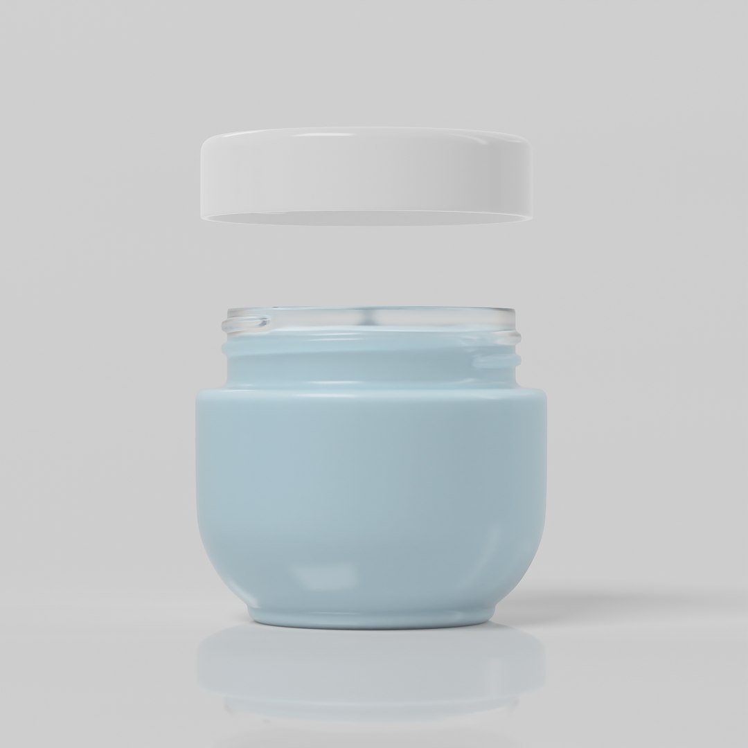 3D Cream Jar 02 - TurboSquid 1962753