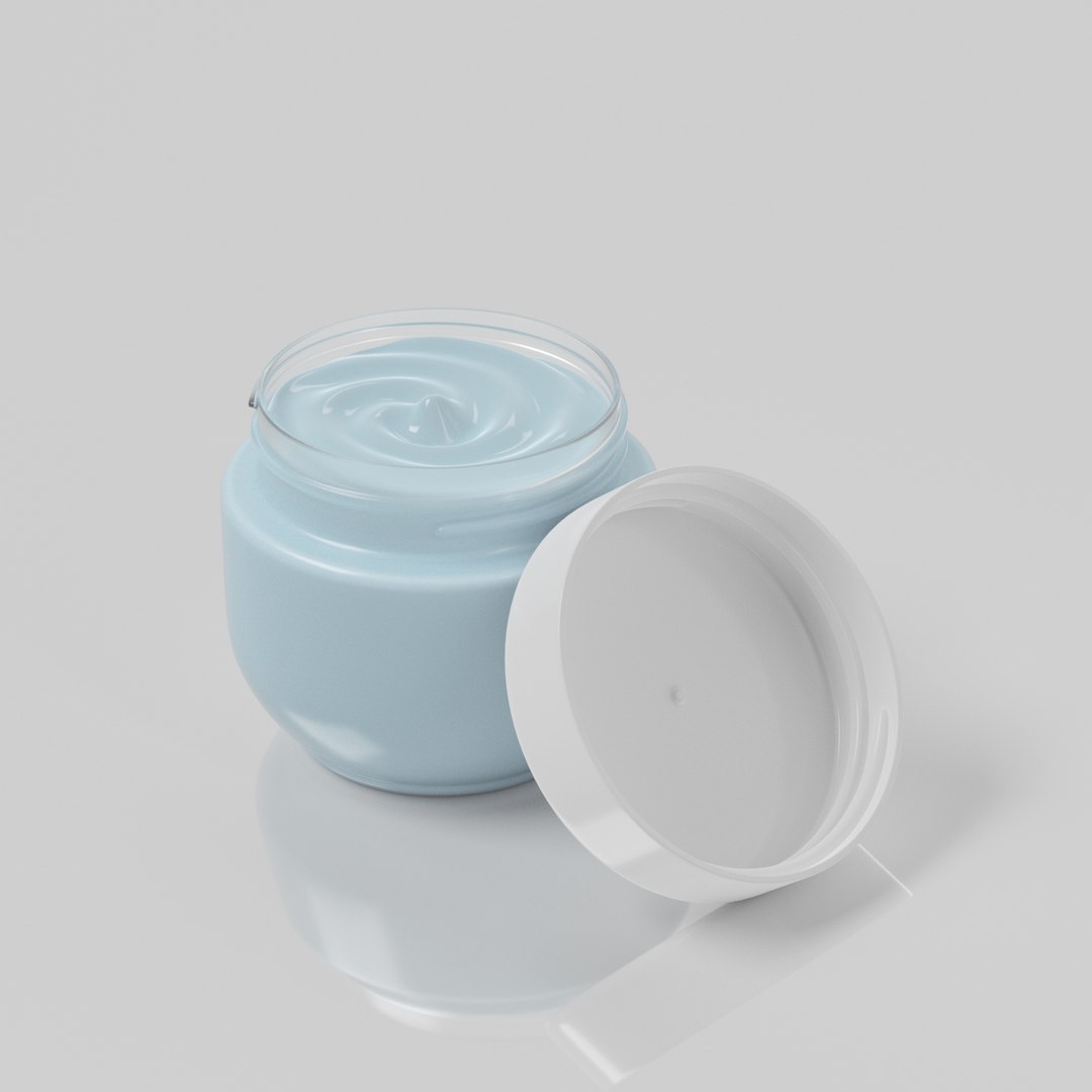 3D Cream Jar 02 - TurboSquid 1962753
