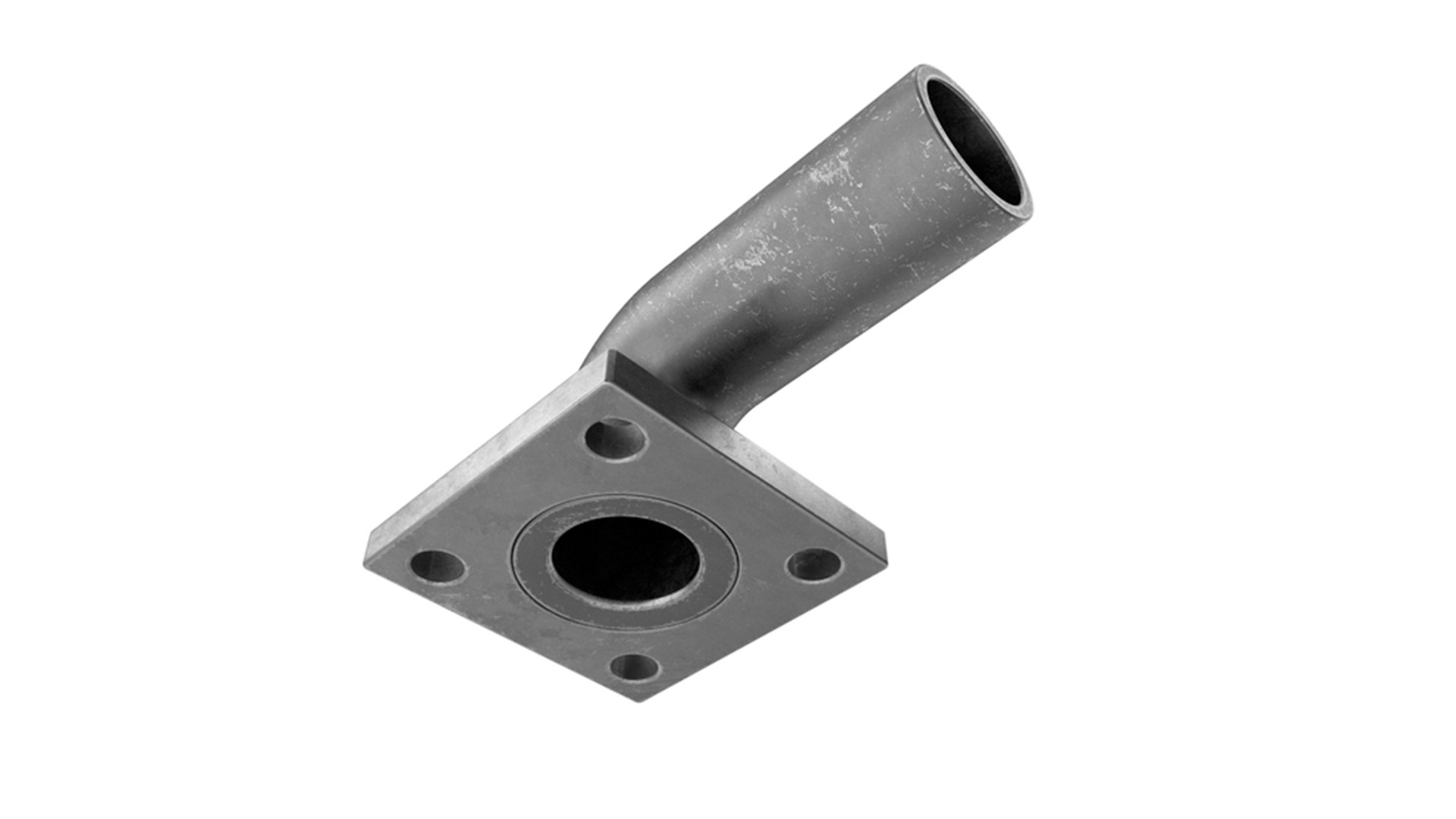 3D Square Flange Metal Armor With Pipe PBR - TurboSquid 2299880