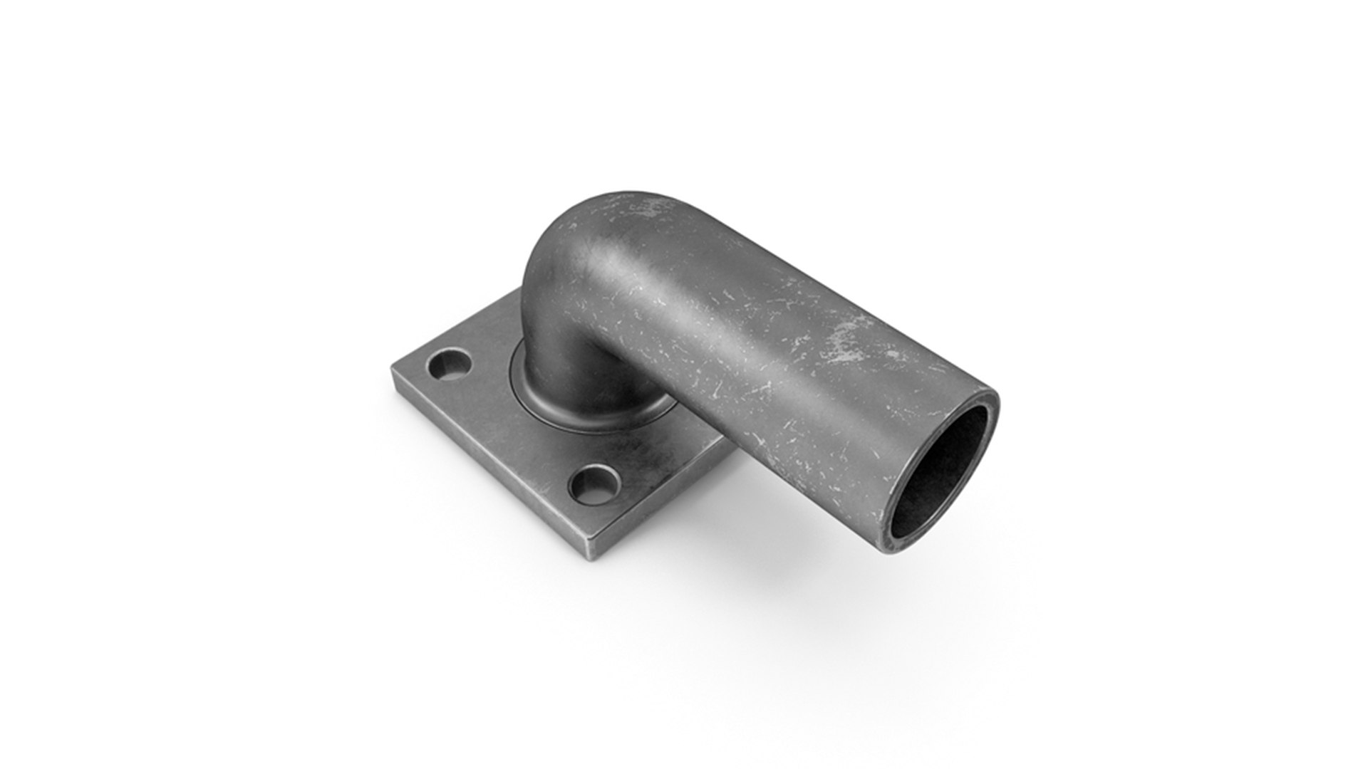 3D Square Flange Metal Armor With Pipe PBR - TurboSquid 2299880