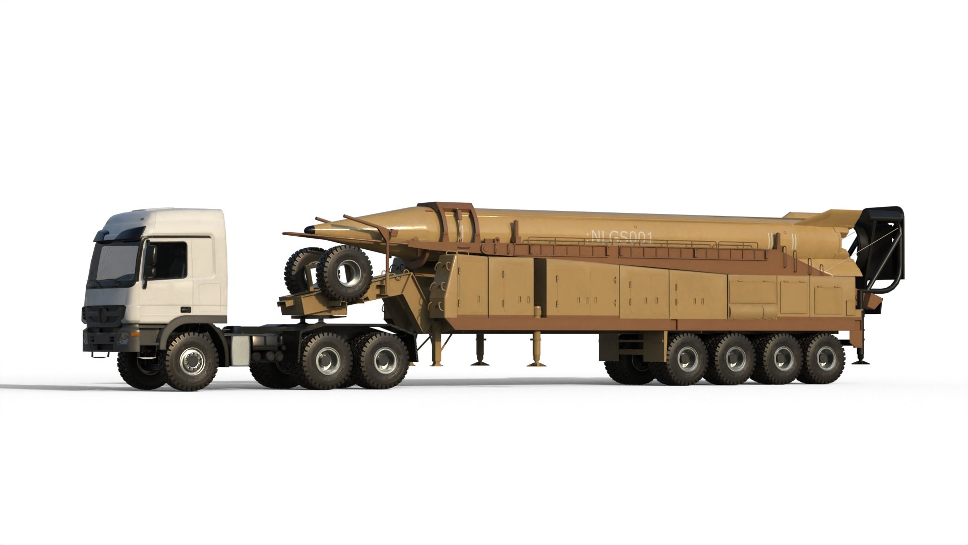 3D Model Iranian Ballistic Missile Shahab-3 - TurboSquid 2423007