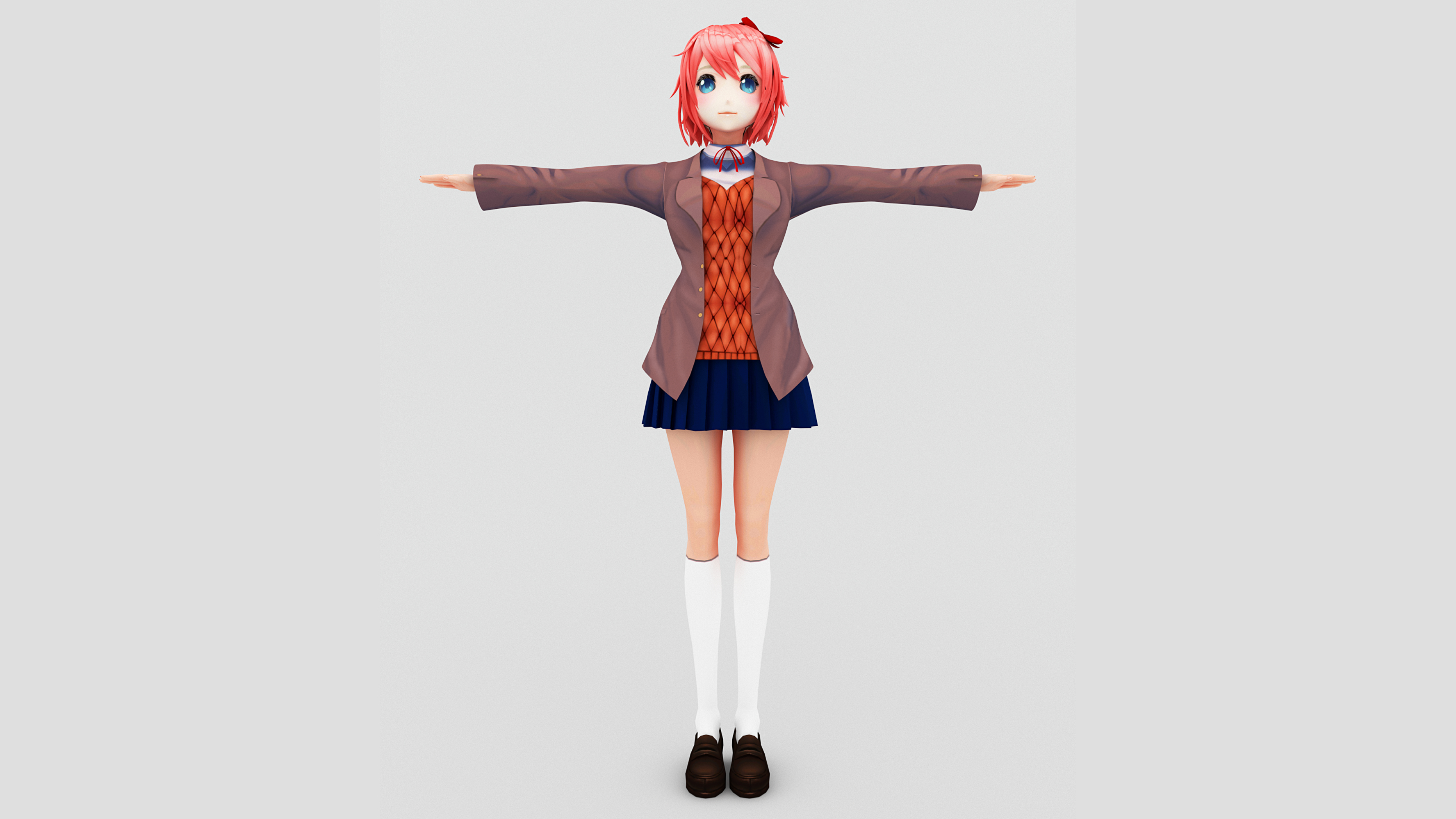 3D Japanese girl sayori - TurboSquid 1795546
