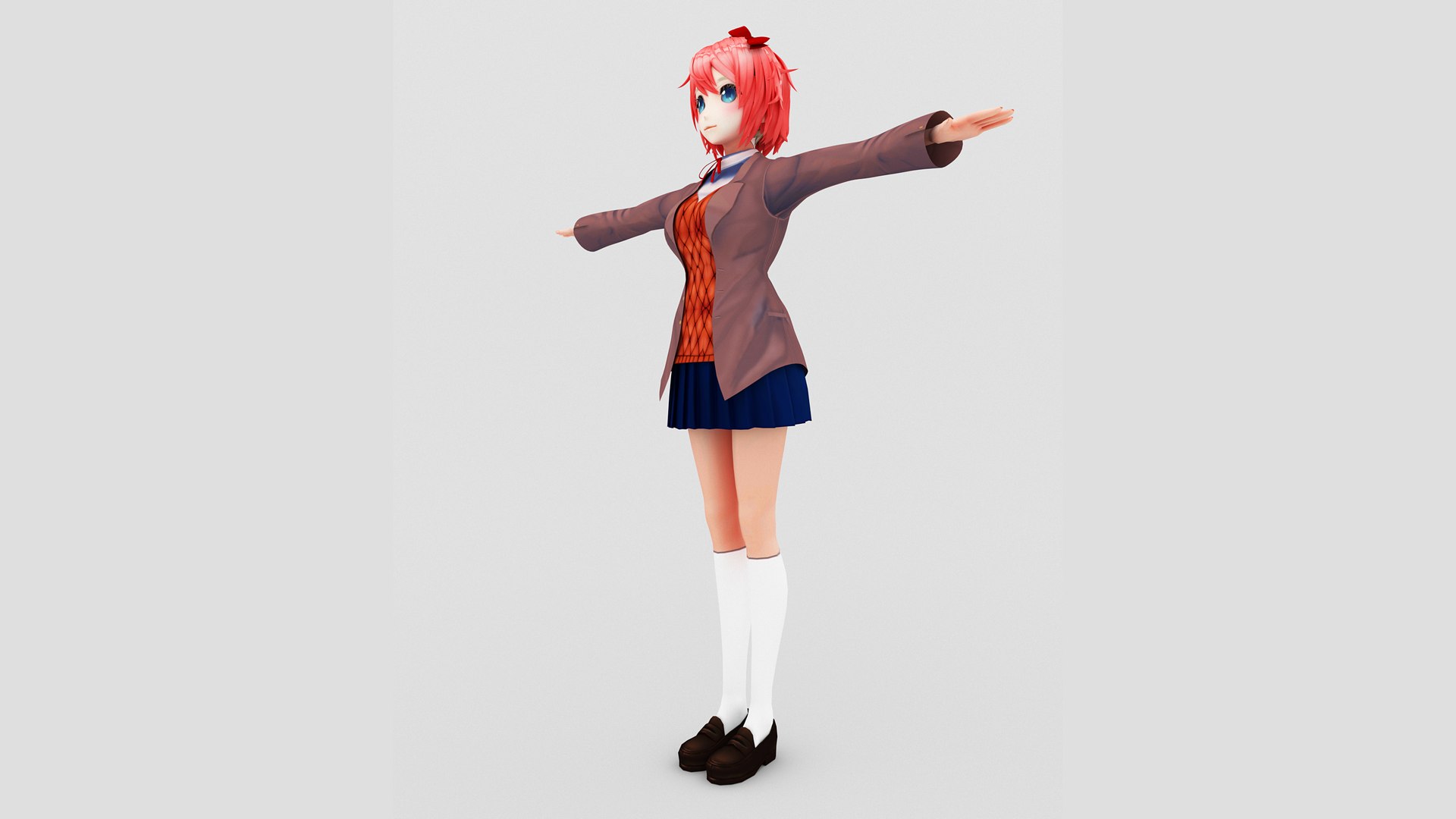 3D Japanese Girl Sayori - TurboSquid 1795546
