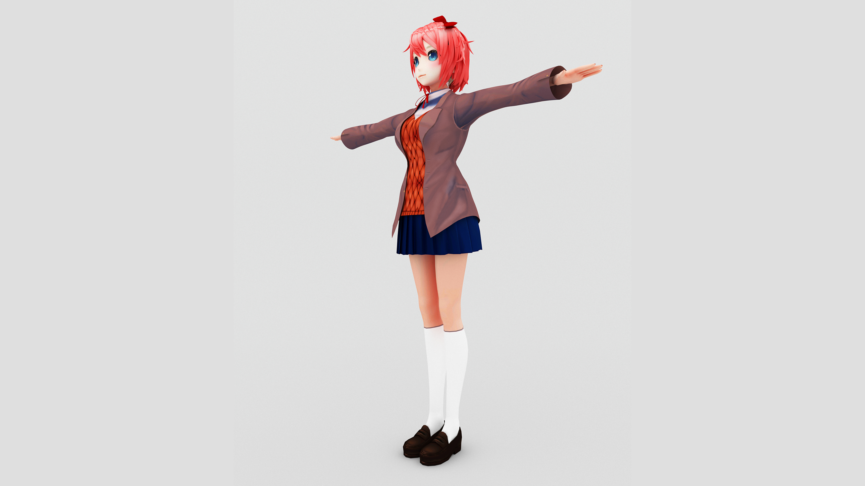 3D Japanese girl sayori - TurboSquid 1795546