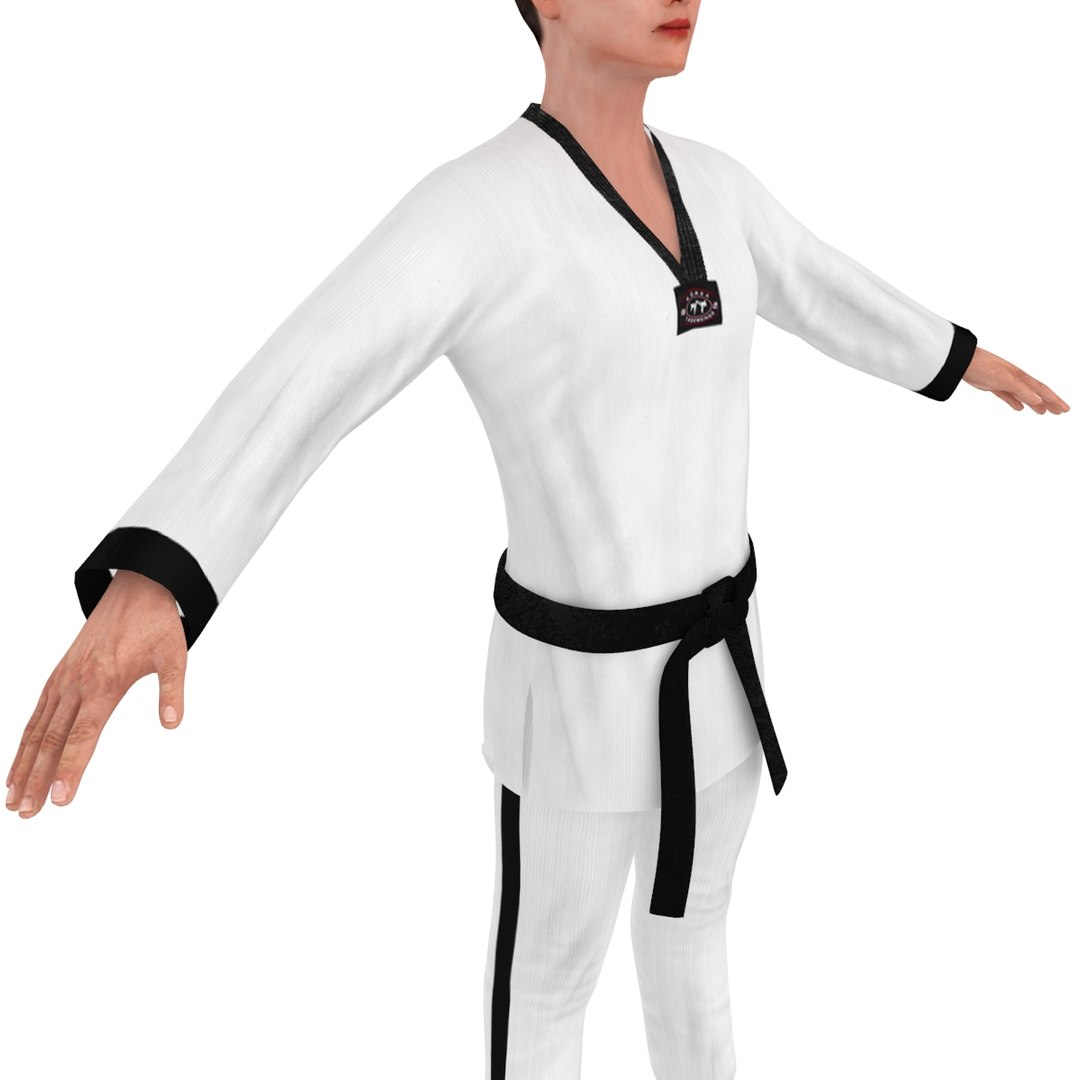 3D Model Female Taekwondo Woman - TurboSquid 1293291