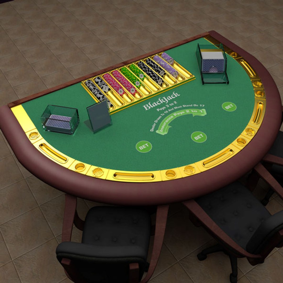 Blackjack Table 3d Model