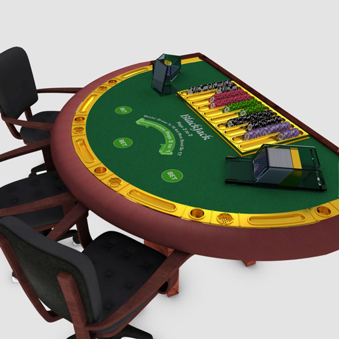 Blackjack Table 3d Model