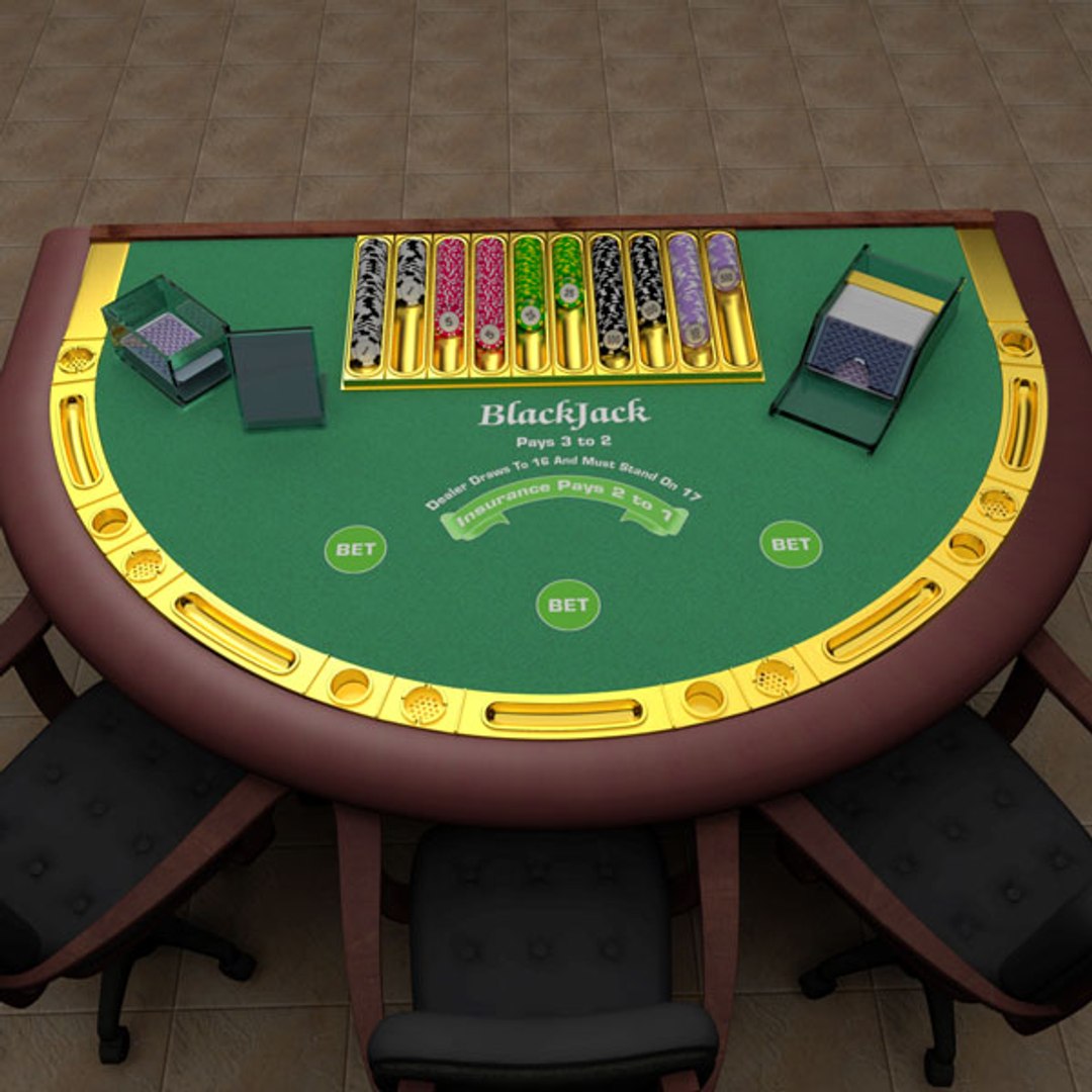Blackjack Table 3d Model