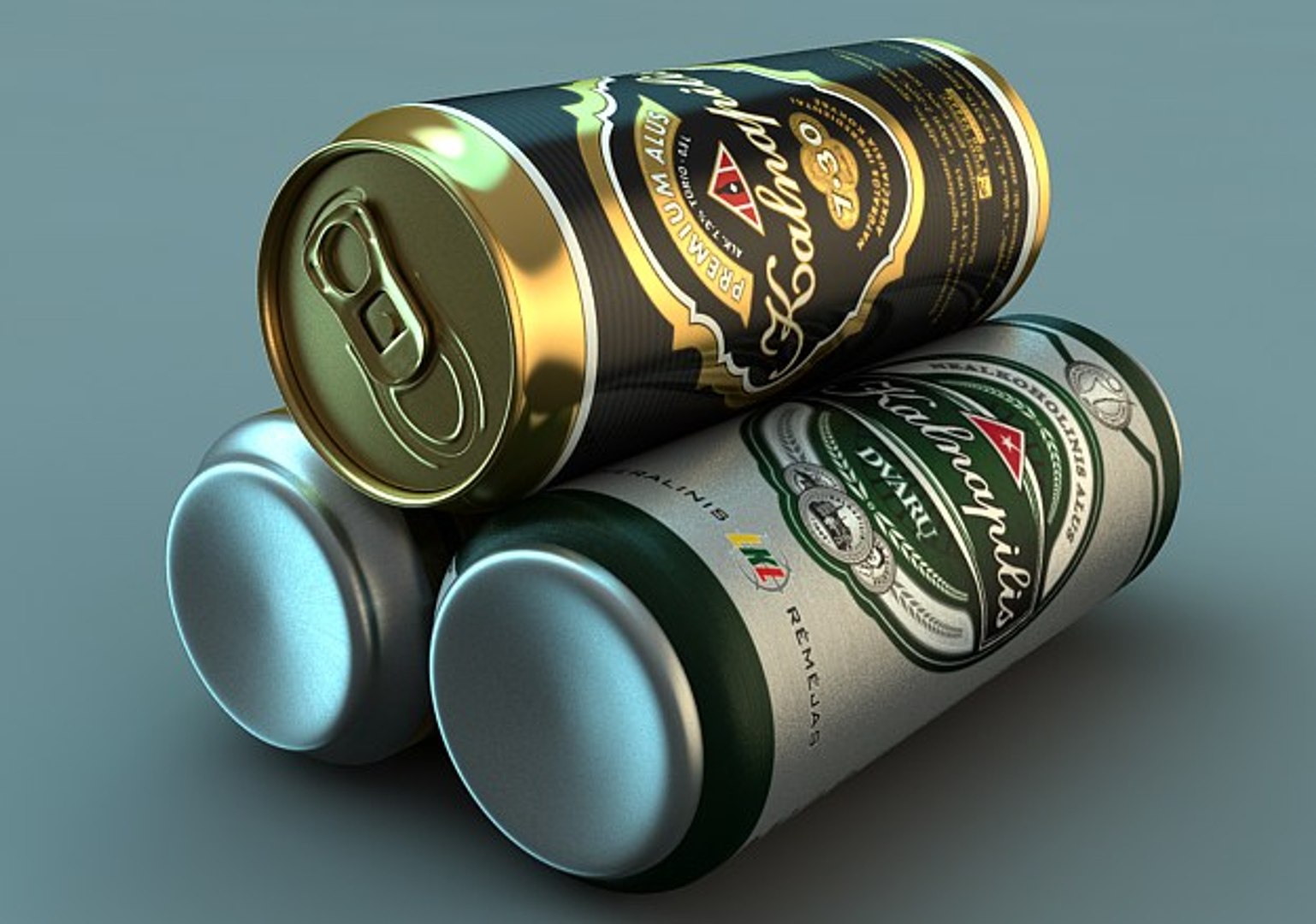 3d model beer cans