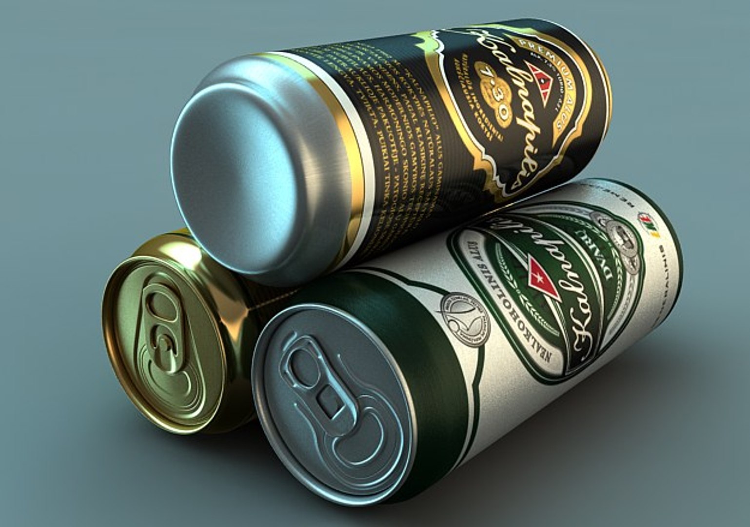 3d Model Beer Cans
