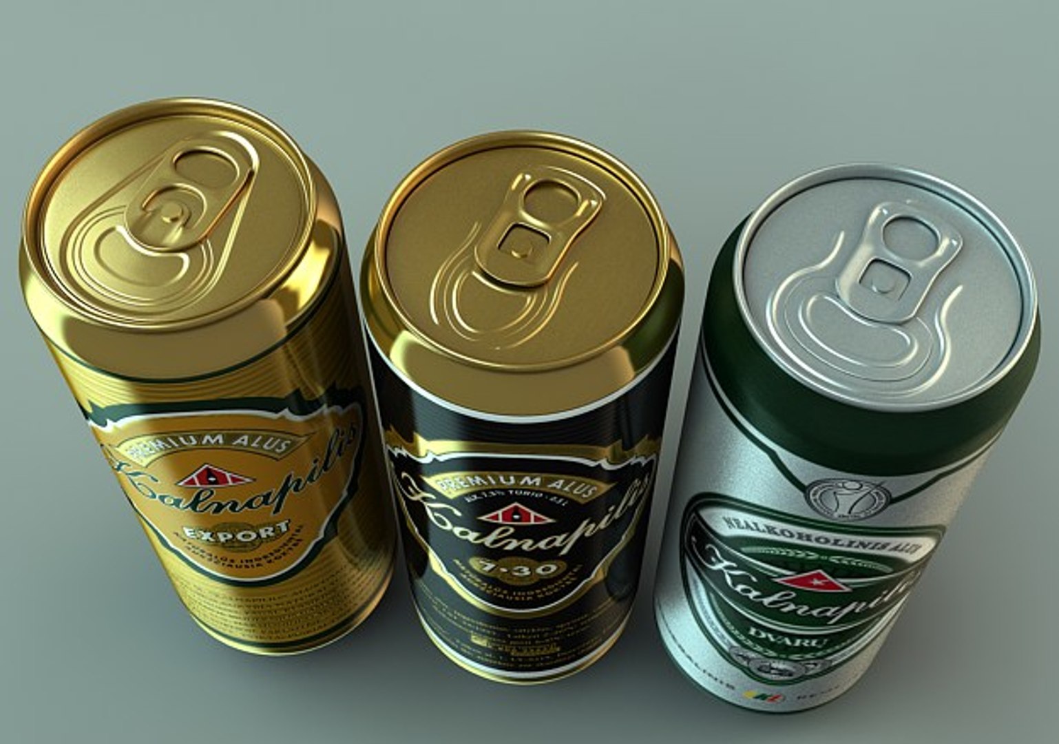 3d model beer cans