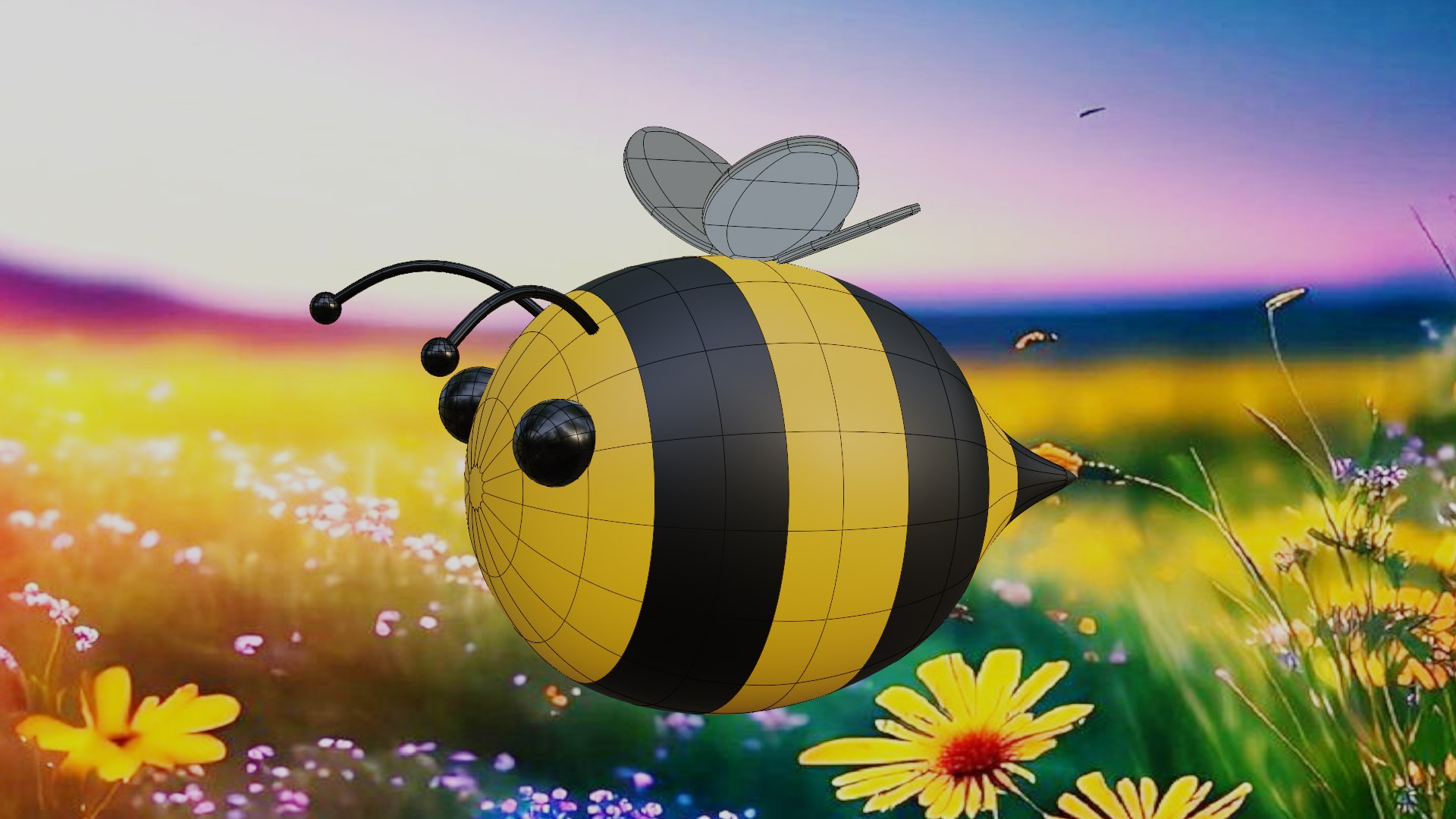 Cute Honey Bee 3D - TurboSquid 2141777