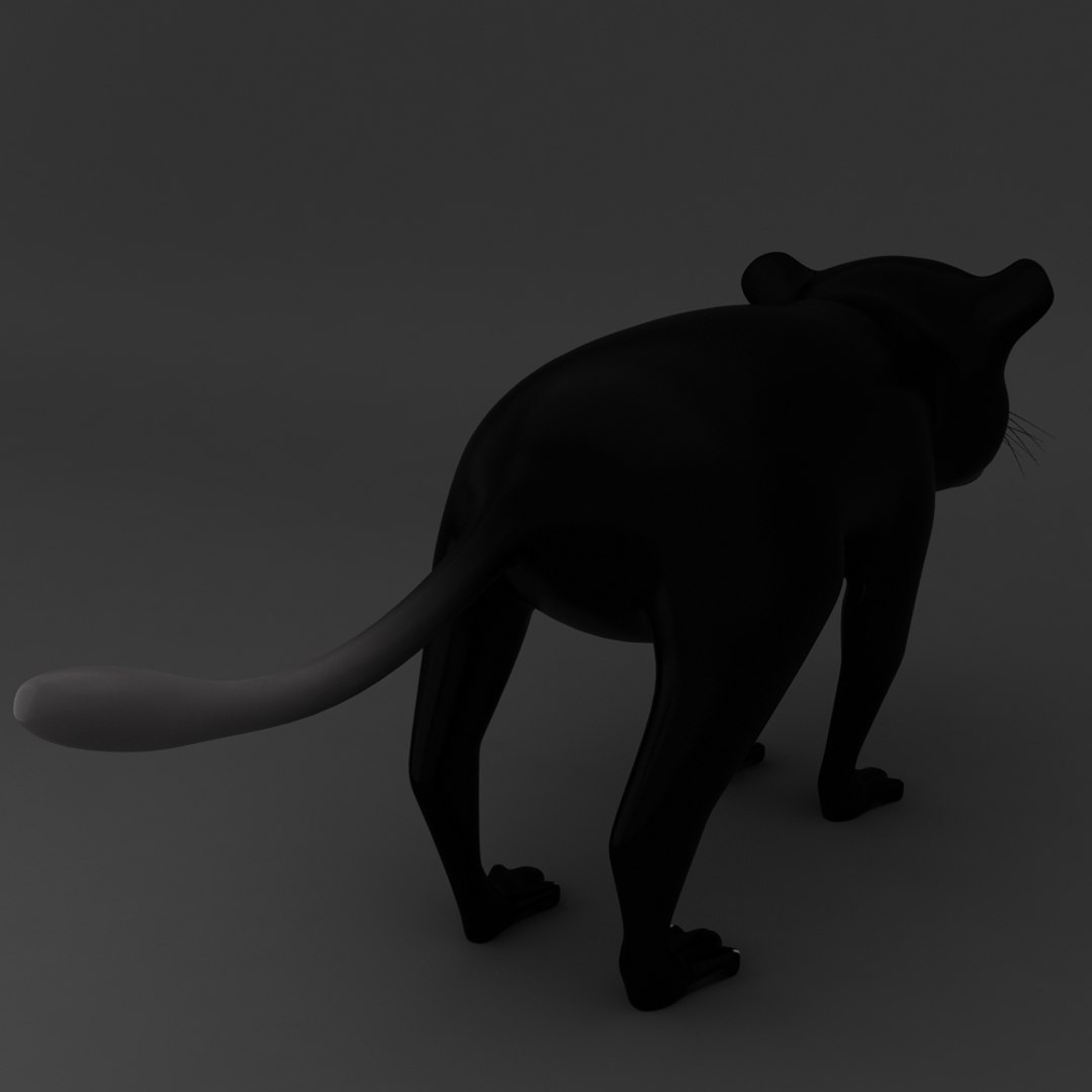 Black Puma Rigged 3d Max