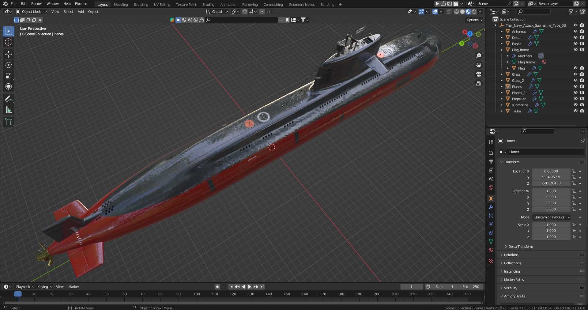 3D Model Thai Navy Attack Submarine Type 039A - TurboSquid 2418858
