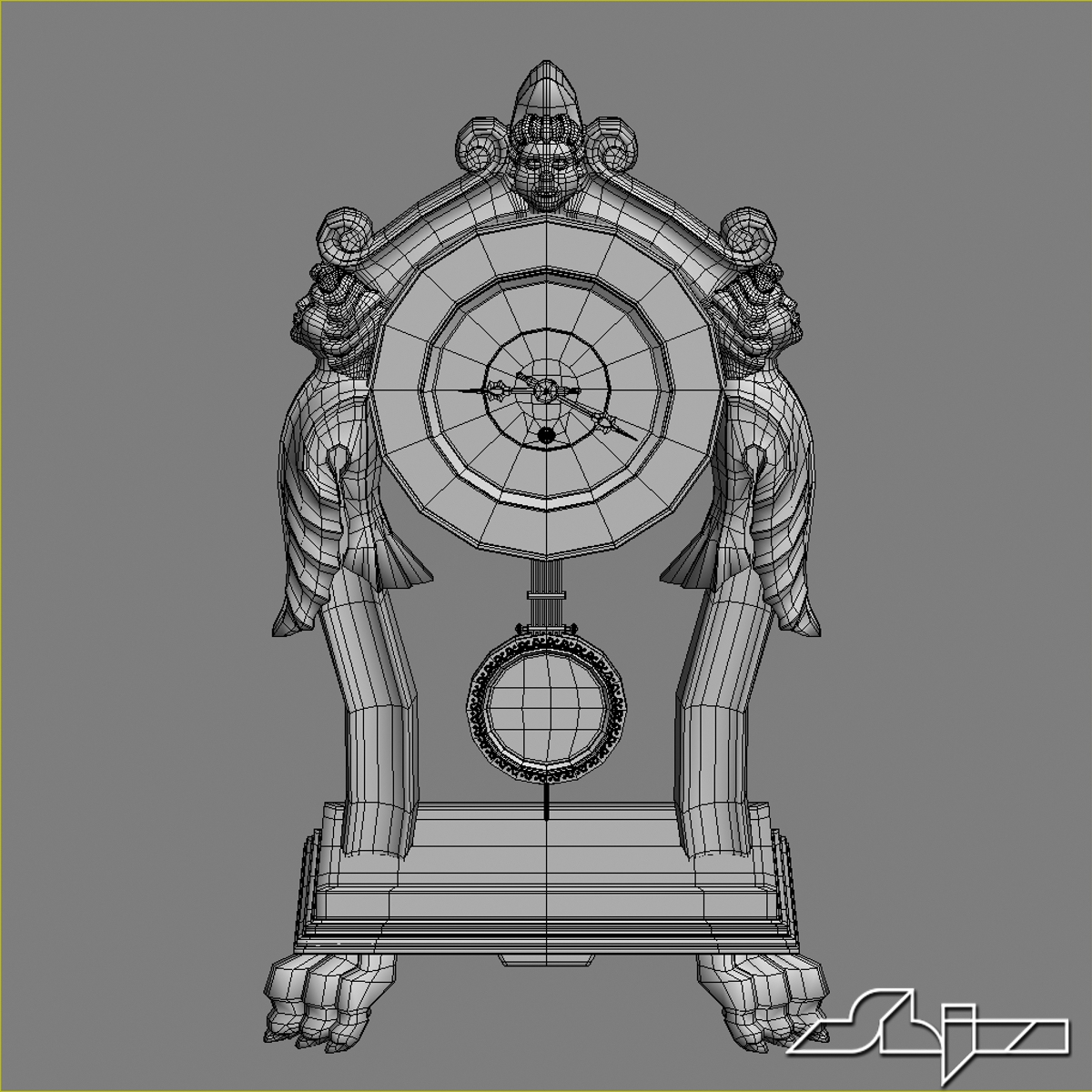 old table clock animation ma