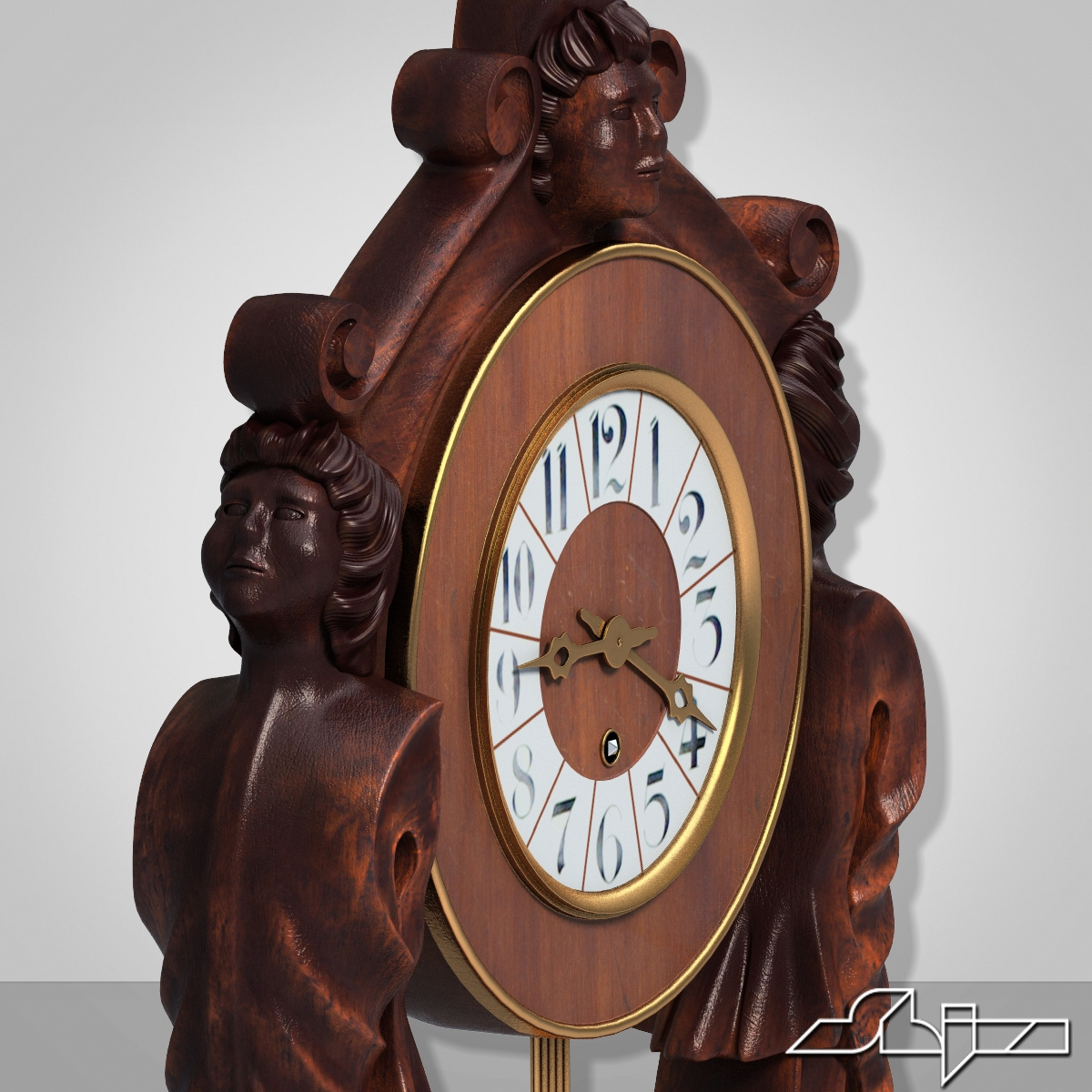 old table clock animation ma