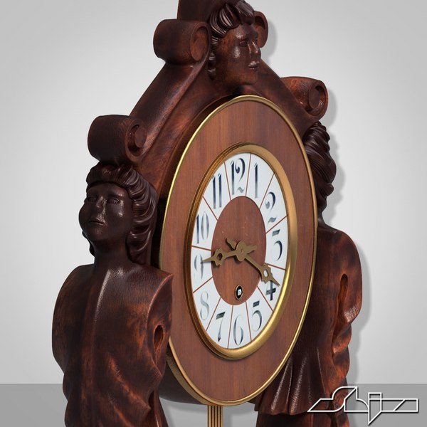 old table clock animation ma