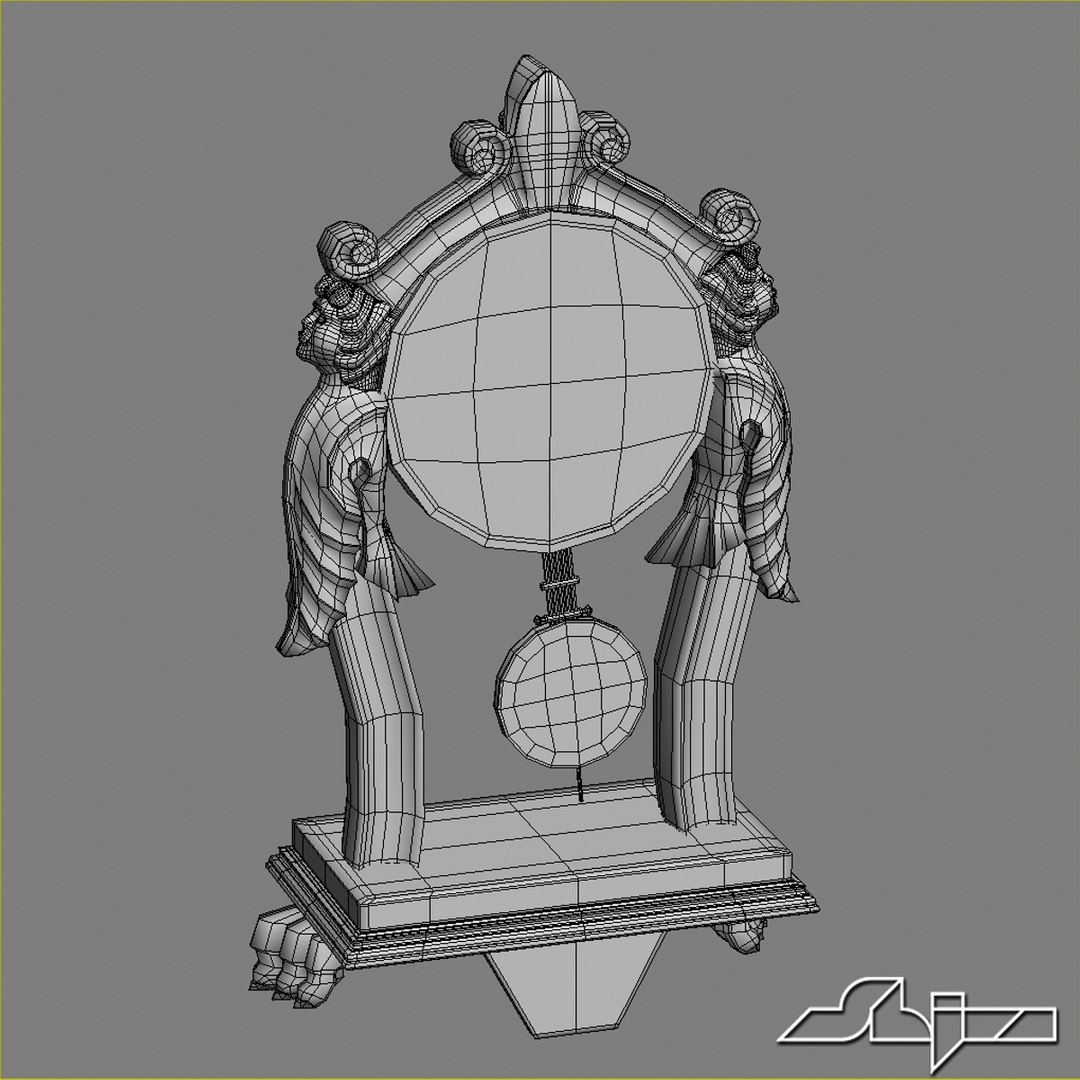 Old Table Clock Animation Ma