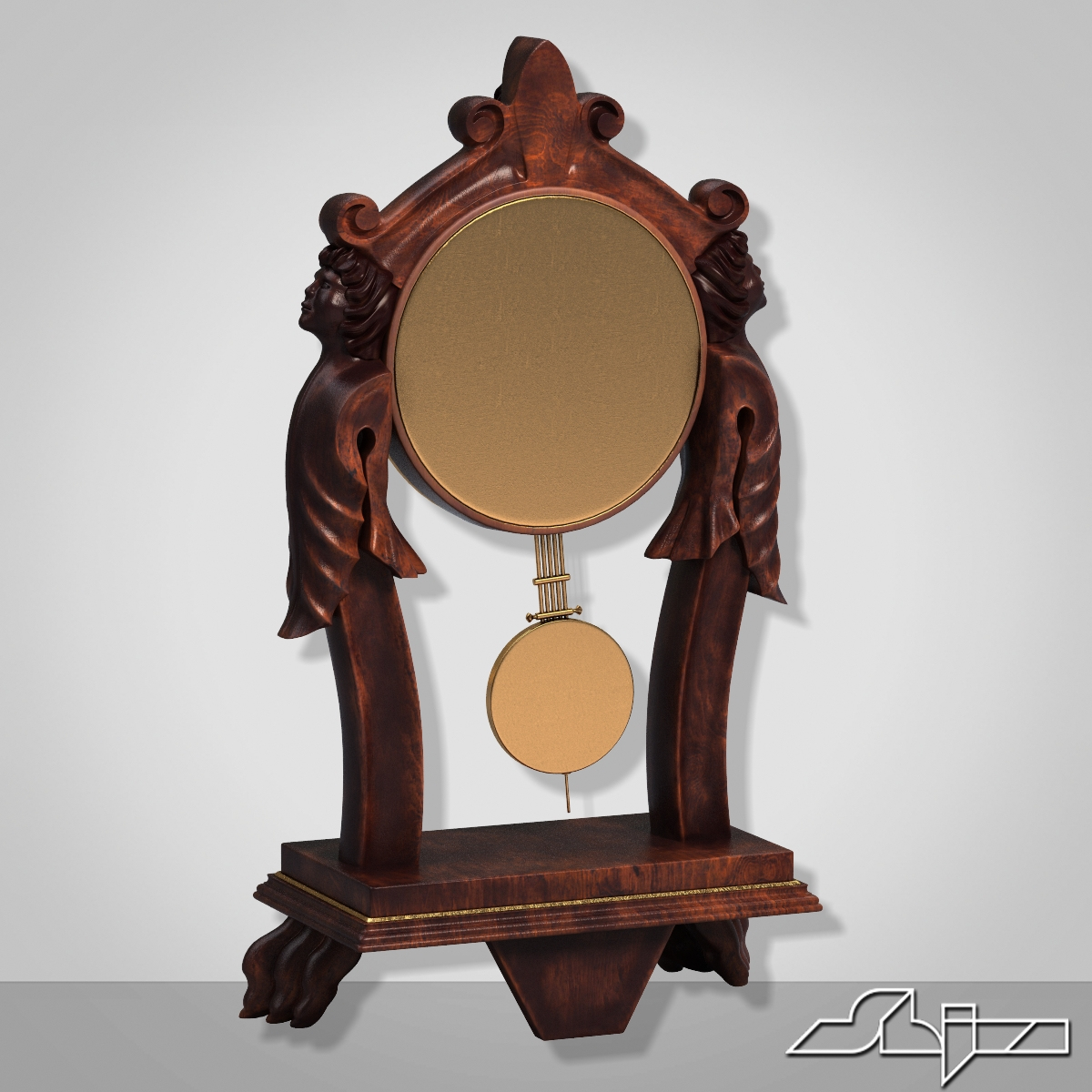old table clock animation ma