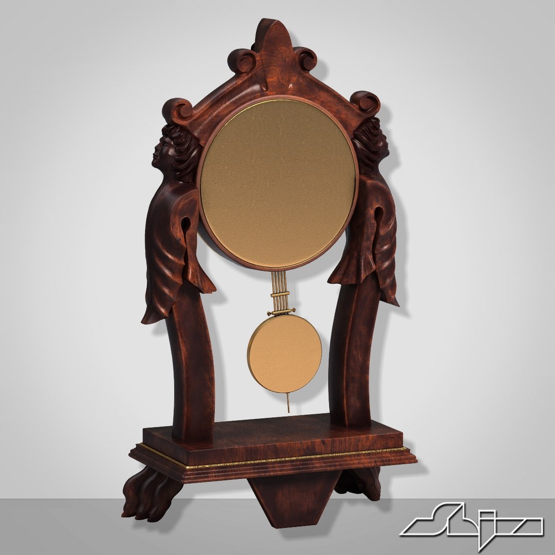 Old Table Clock Animation Ma