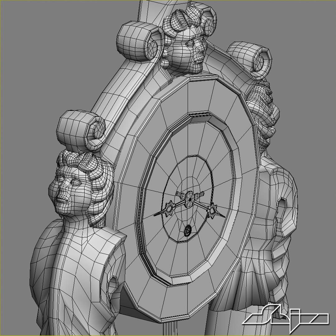 old table clock animation ma