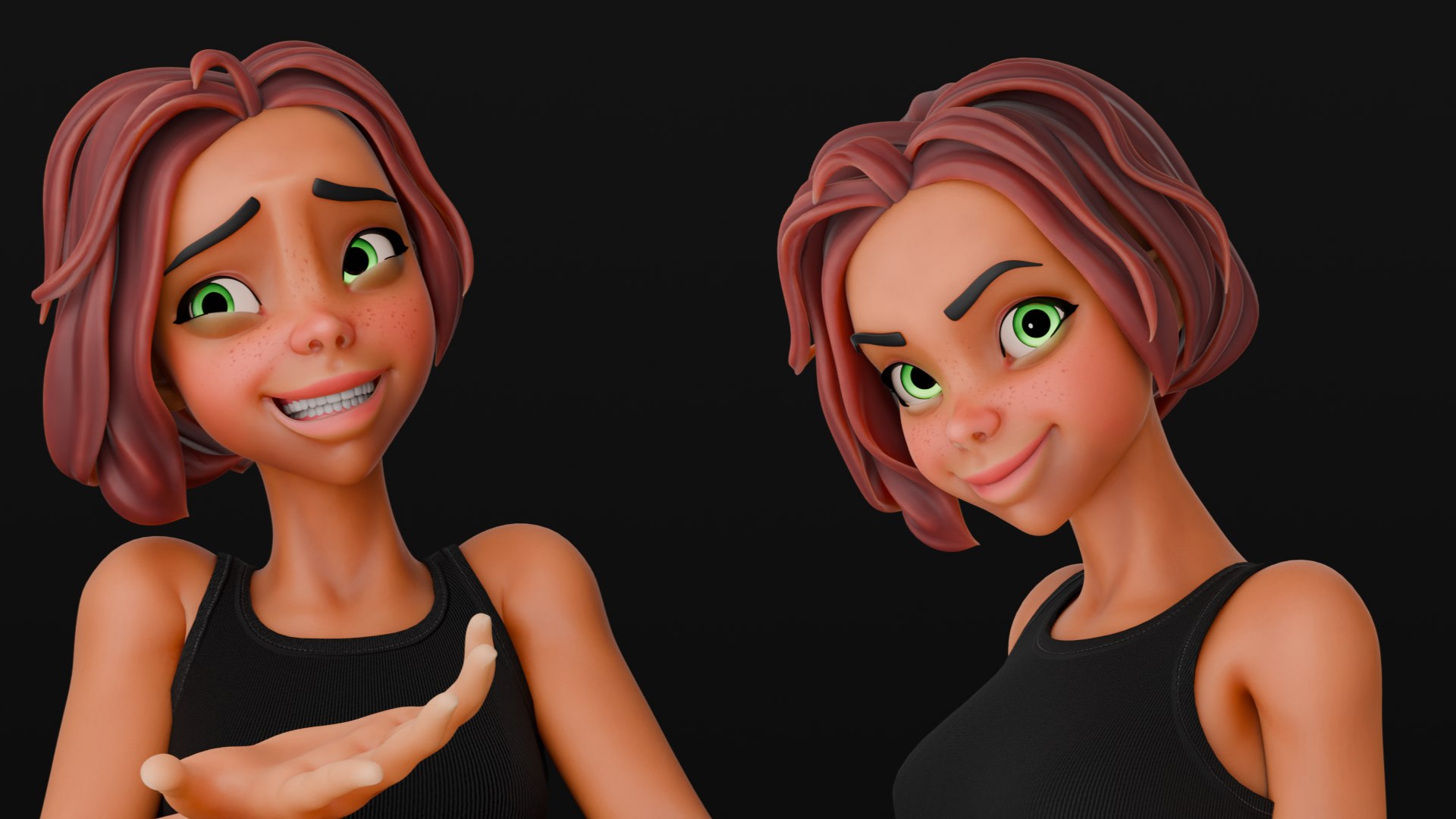 Serena Blender Rig 3D Model - TurboSquid 2350356