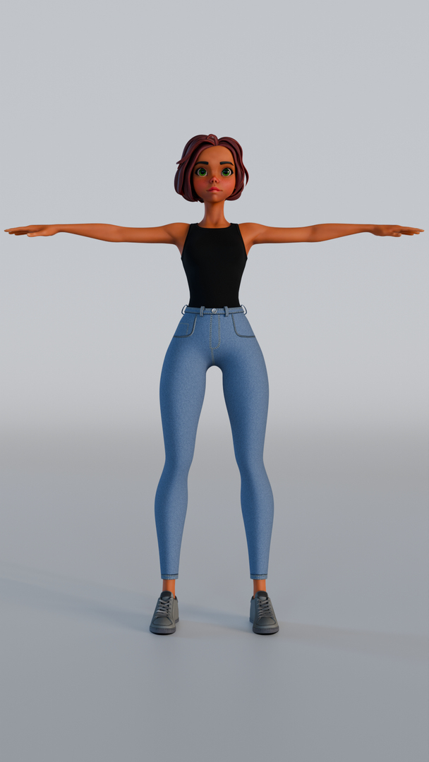 Serena Blender Rig 3D Model - TurboSquid 2350356