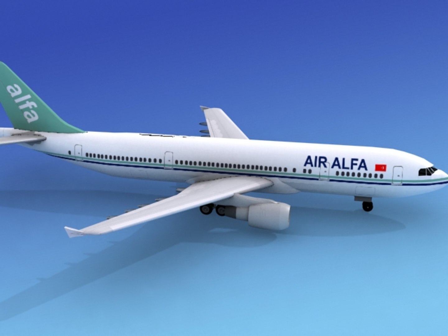 3d Model Of Airline Airbus A300