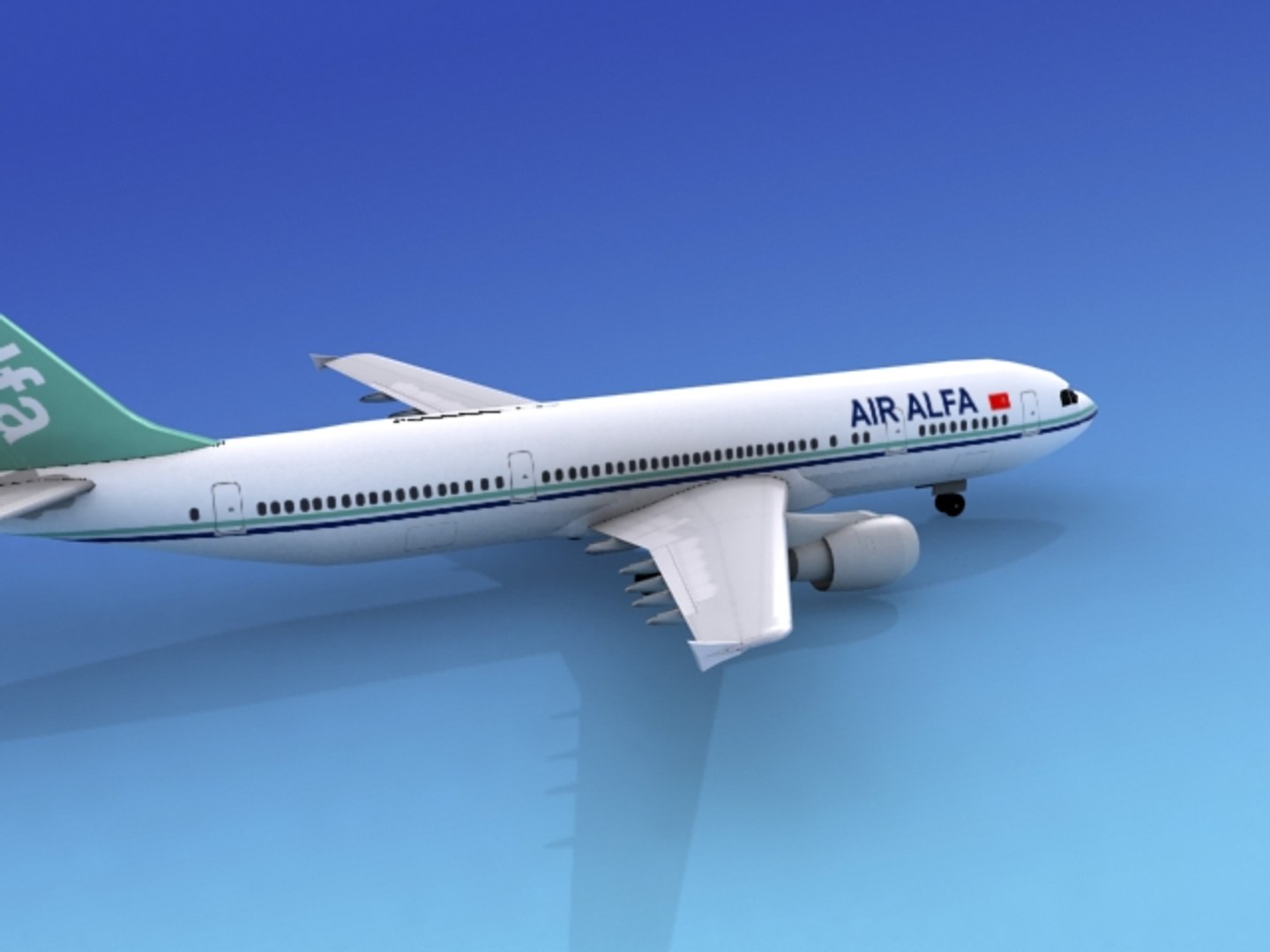 3d Model Of Airline Airbus A300