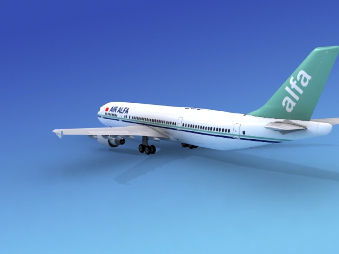 3d Model Of Airline Airbus A300
