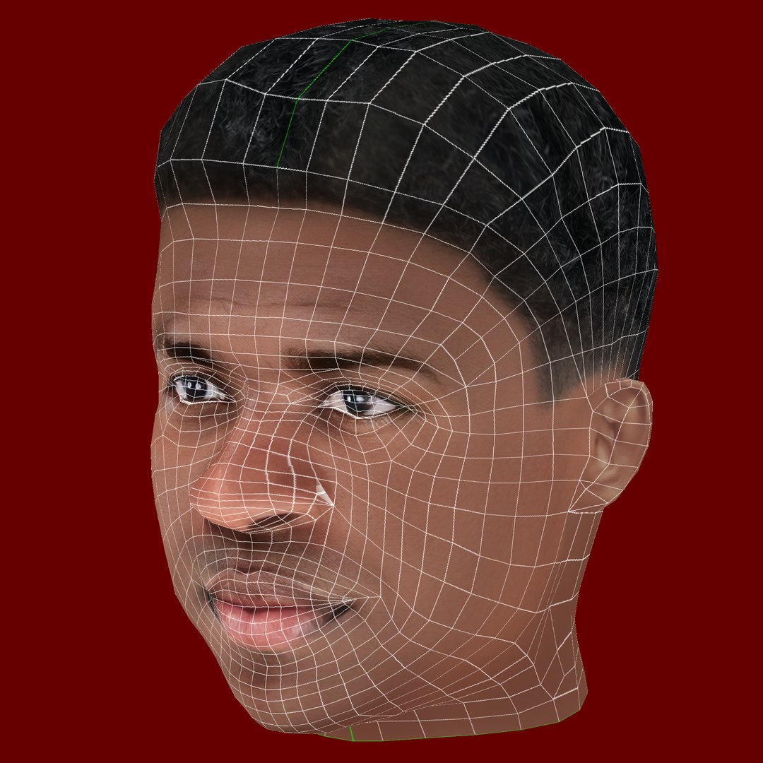 3D Vinicius Junior Head - Low Poly Head For Game - TurboSquid 2204720