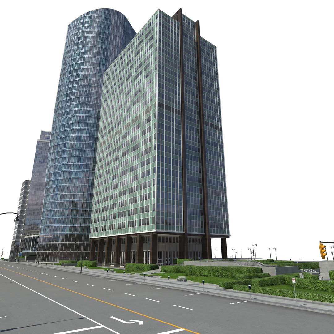 Block Office Buildings 2 Obj