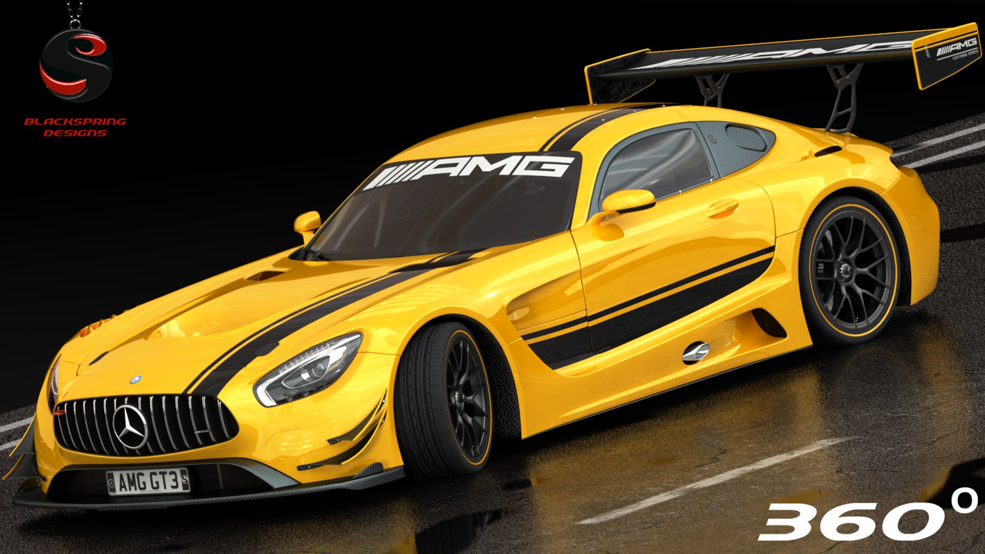 3d mercedes-benz amg 2017 gt3