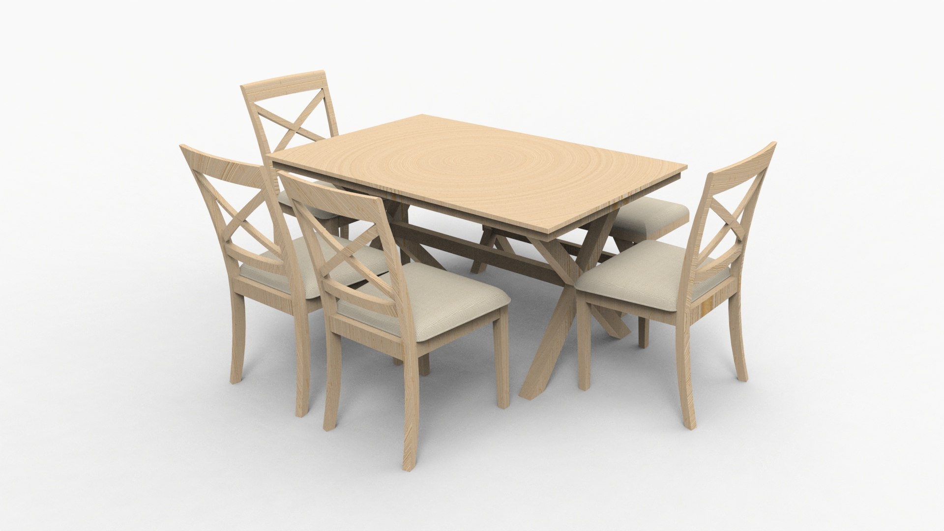 3D Model Dining Table Set 06 - TurboSquid 2189769