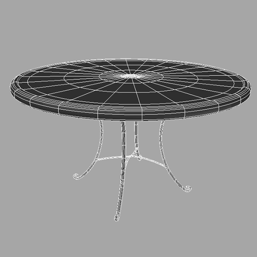 Wrought Iron Dining Set 3d 3ds